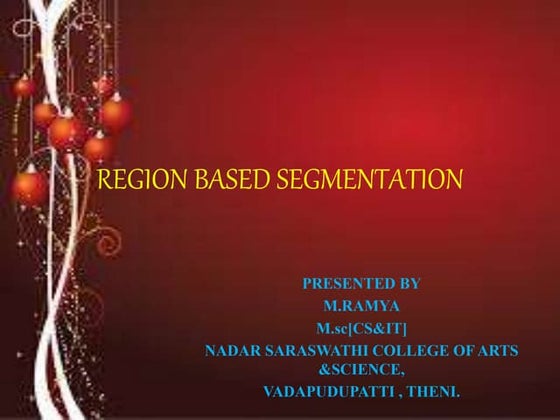 Region Splitting And Merging Technique For Image Segmentation Ppt 7065