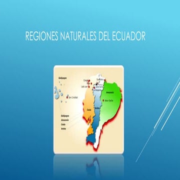 Regiones naturales del Ecuador. | PPTX