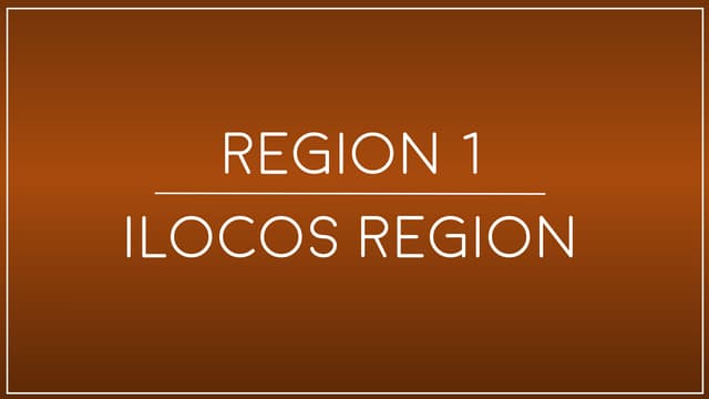 Region 1 - (ilocos region) | DOCX