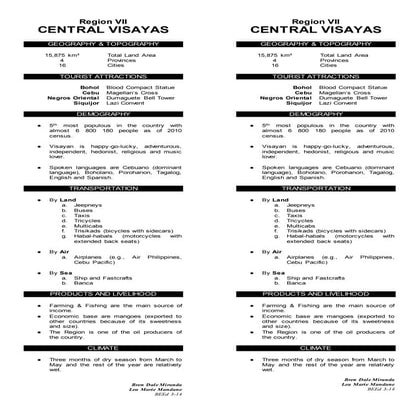 Region VII - Central Visayas | DOCX