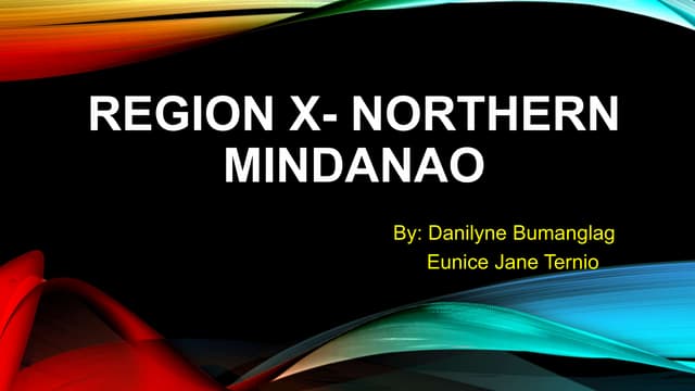 Region 10 : Northern Mindanao .pptx