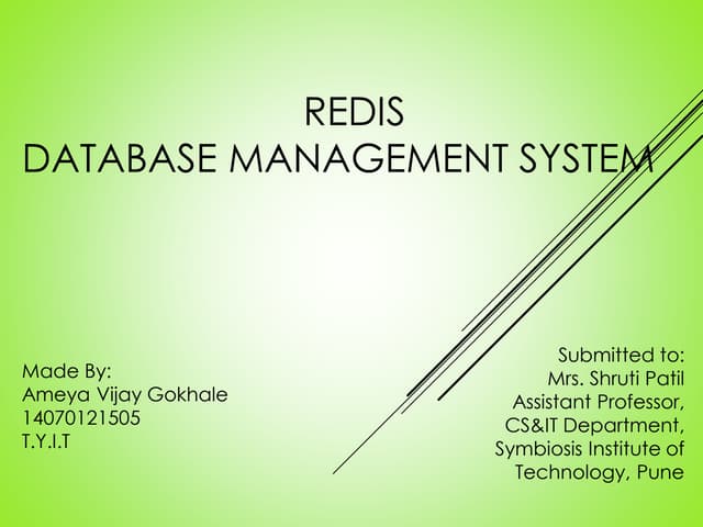 REDIS (Remote Dictionary Server) | PPT REDIS (Remote Dictionary Server) | PPT