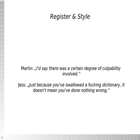 Register And Style | ODP