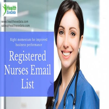 Registered Nurses Email List | State Licensed Nurses Mailing Lists | PDF