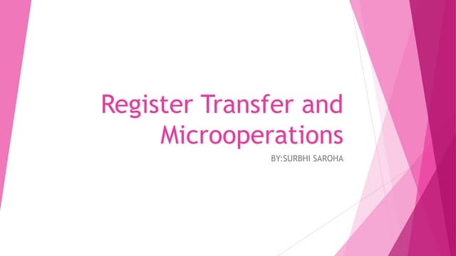 Register transfer language & its micro operations | PPTX