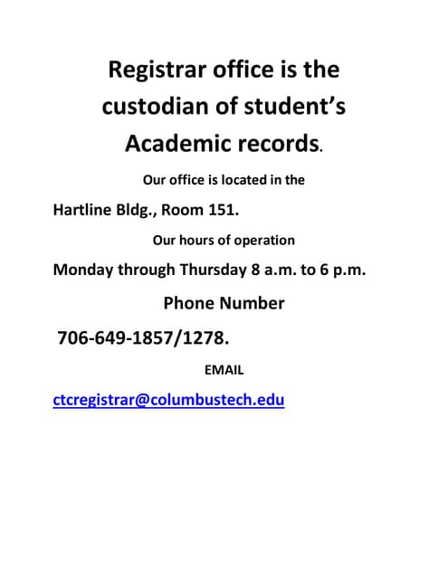 Registrar SEMN Presentation | PDF | Education