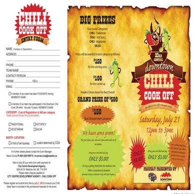 Chili cook off poster | PDF