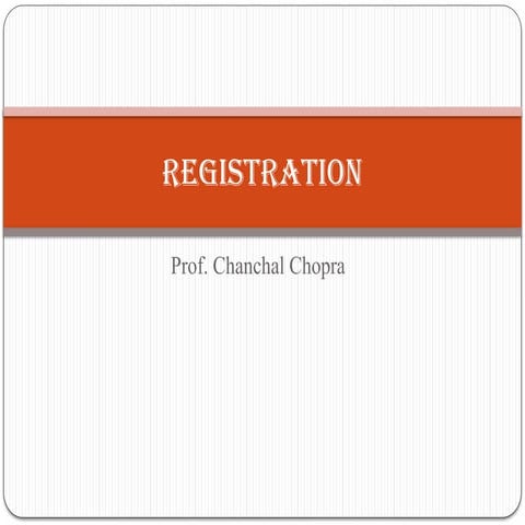 Registration.pptx for b.com hons. Student | PPTX