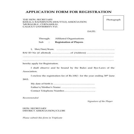 Registration forms-kbsa | PDF