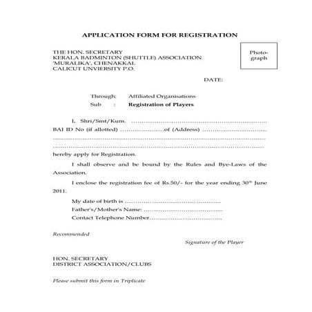 Registration forms-kbsa | PDF