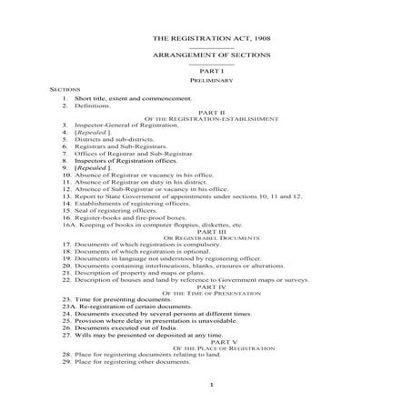 Registration Act, 1908 ARRANGEMENT OF SECTIONS.pdf