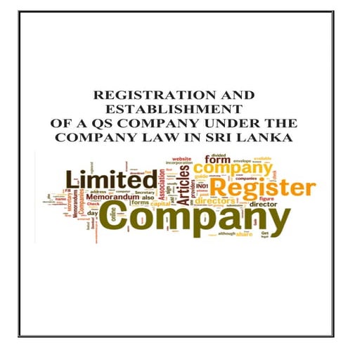 Registration and establishment of qs company in sri lanka | PDF