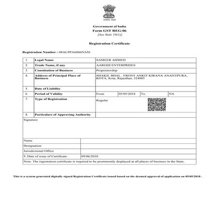 Registration Copy GST aarohi.pdf