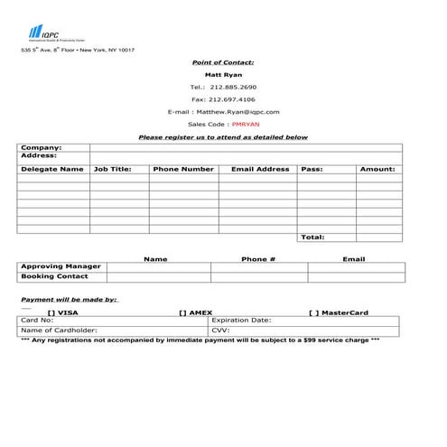 Seminar Registration Form | PDF