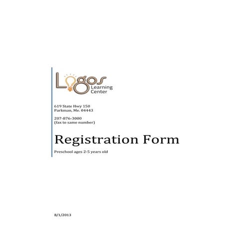 Registration form | PDF