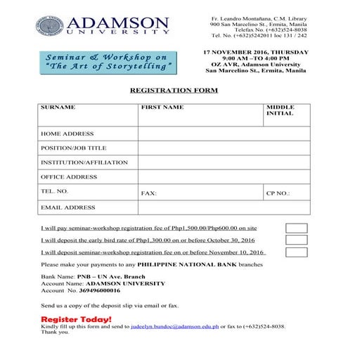 Registration form | PDF