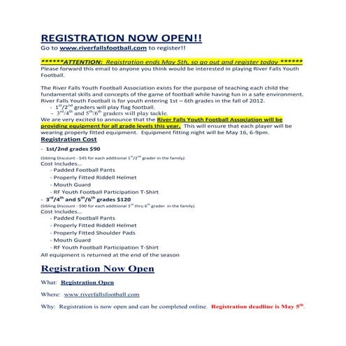 Registration now open! | PDF