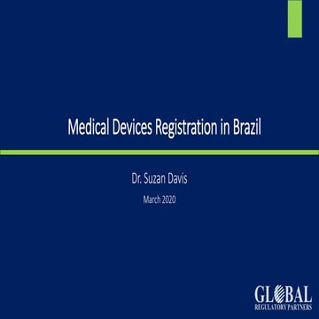 Registration of medical devices with Brazil's Anvisa | PDF