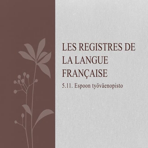 Famille de Langue | PPTX