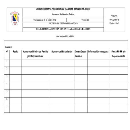 Plantilla De Hoja De Registro Para Padres Hojas De Cálculo Y