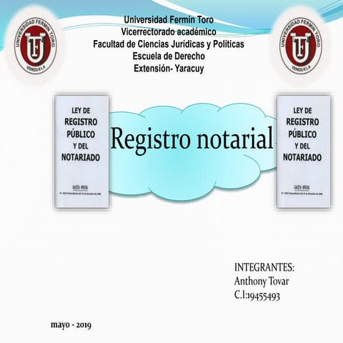 Registro notarial (slide share) | PPTX