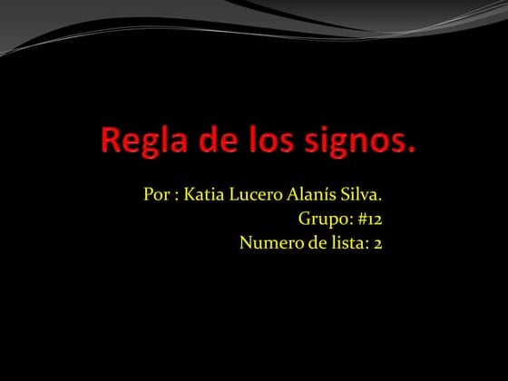 Regla de signos | DOCX