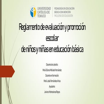 Reglamento de evaluacion y promocion escolar de ninos y ninas en ...
