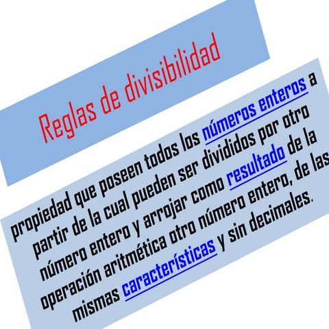 Reglas de divisibilidad | PPTX