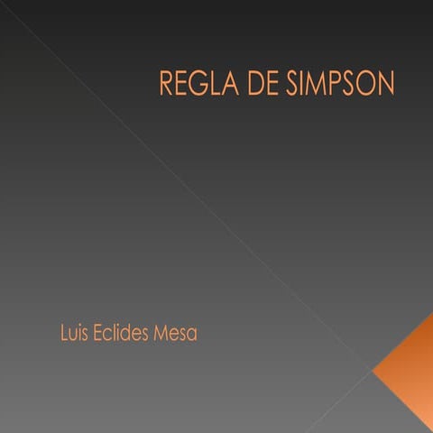 Reglas De Simpson | PPT