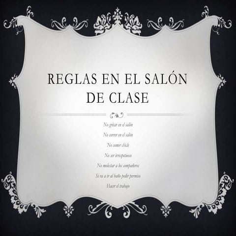 Reglas en el salón de clase | PPTX