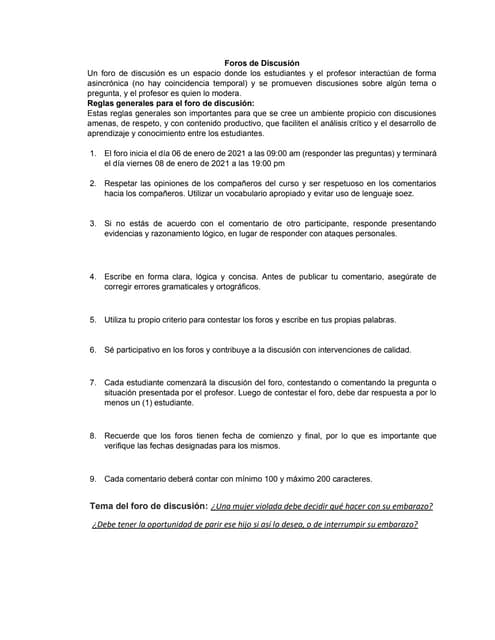 Reglas para foros de discusión | PDF
