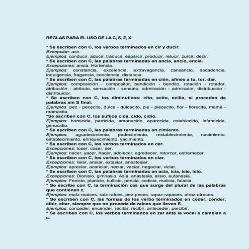 Normas ortográficas c, s, x, z. | PPTX