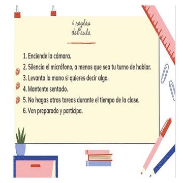 Reglas para las clases virtuales | PPTX