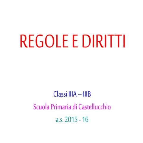 Regole e diritti | PPTX