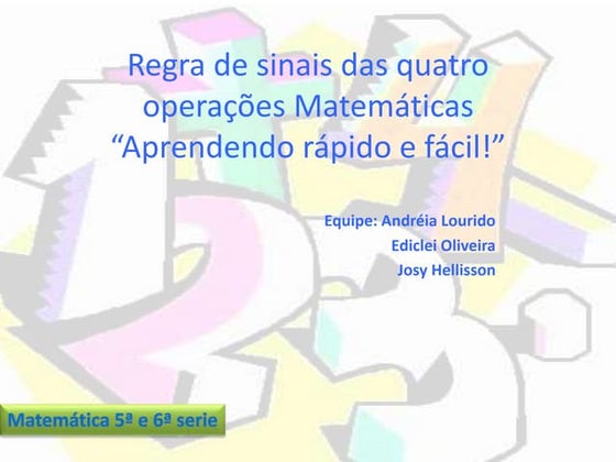 Operações básicas da matemática | PPT