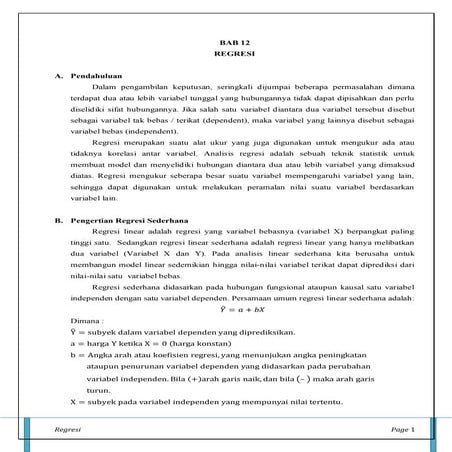 Regresi(12) | PDF