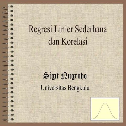 Regresi linier sederhana | PPT