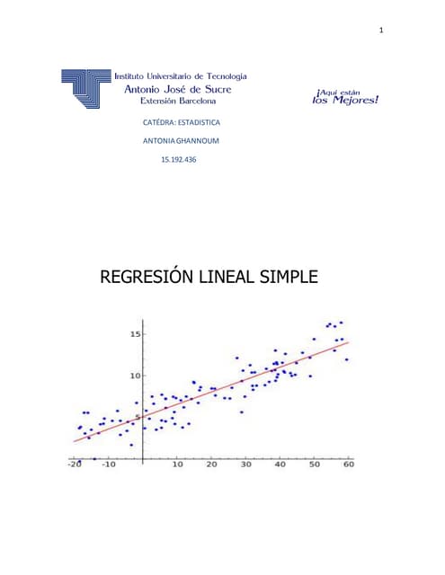 regresión lineal simple | PDF