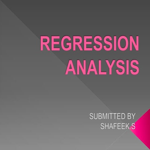 Regression analysis | PPTX