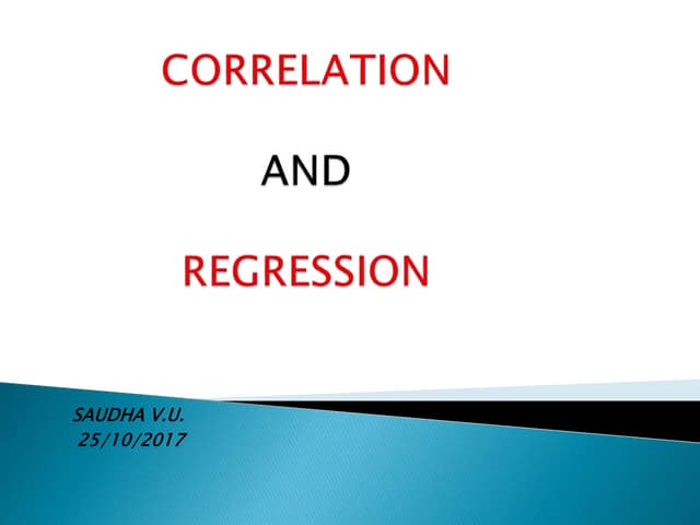Regression And Correlation Ppt