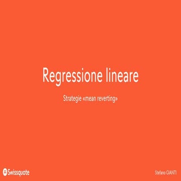 Regressione lineare e momentum | PPTX | Stocks and Bonds | Personal ...