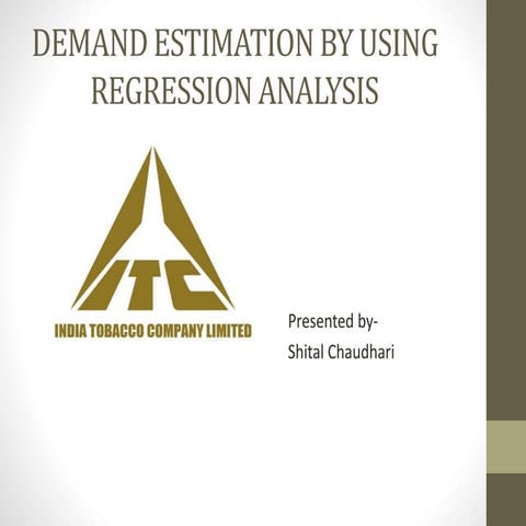 Demand Estimate by Regression E .g. Classmate Notebook | PPTX