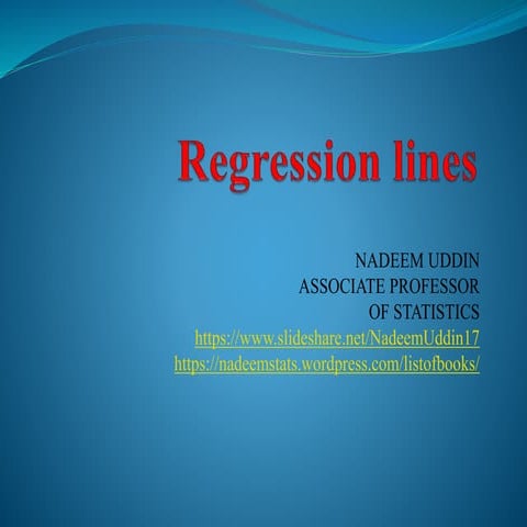 Regression lines | PPTX