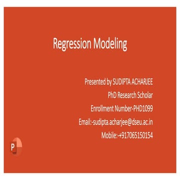 Research methodology Regression Modeling.pptx