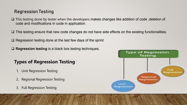 Regression Testing .pptx Regression Testing .pptx