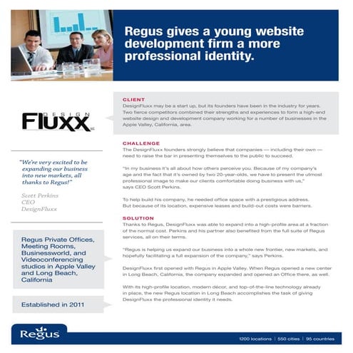 Regus Case Study - DesignFluxx | PDF