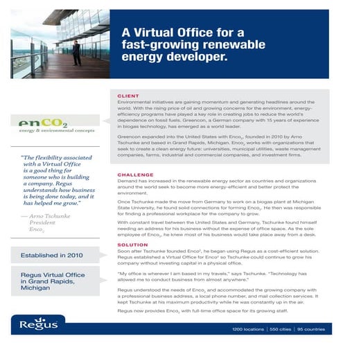 Regus Case Study - Greencon | PDF | Business Utilities | Business