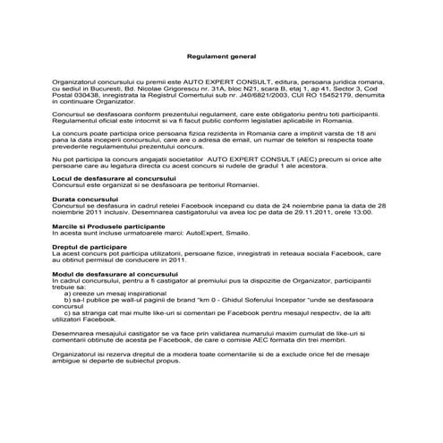 Regulament general 2011 | DOC