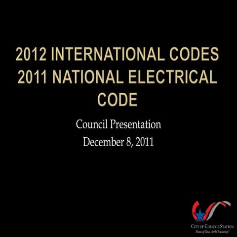 Building Regulations - National Electrical Code | PPTX