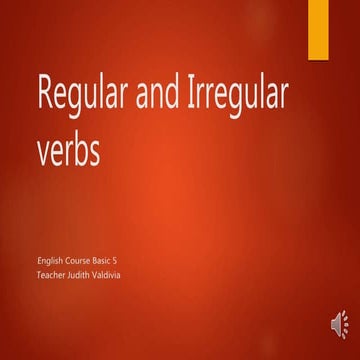 List Of Regular And Irregular Verbs By Alexandra F